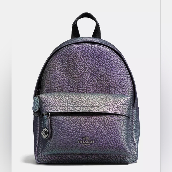 Coach | Bags | Coach Mini Campus Backpack In Hologram Leather | Poshmark
